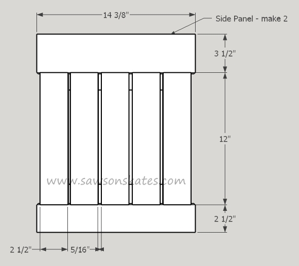 Beverage Table Side Panel sos - Saws on Skates