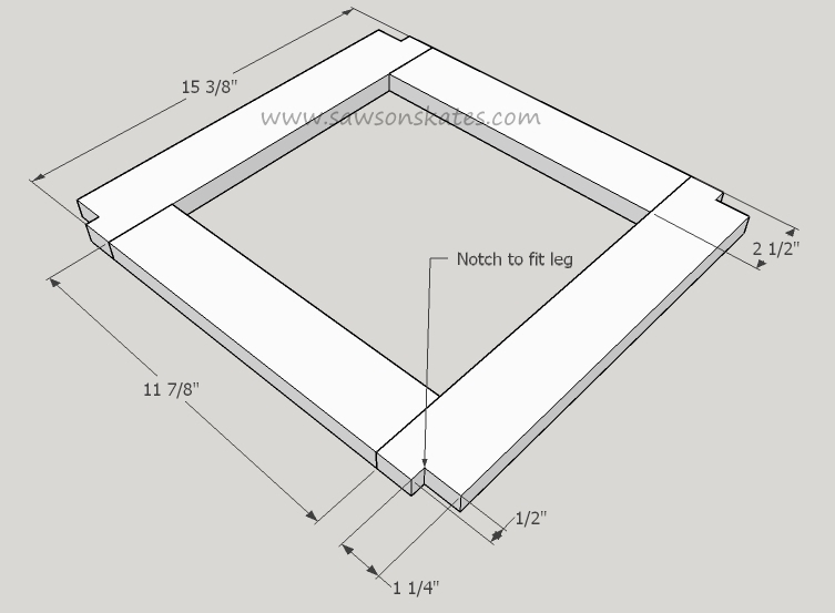 Beverage Table Top Frame sos - Saws on Skates
