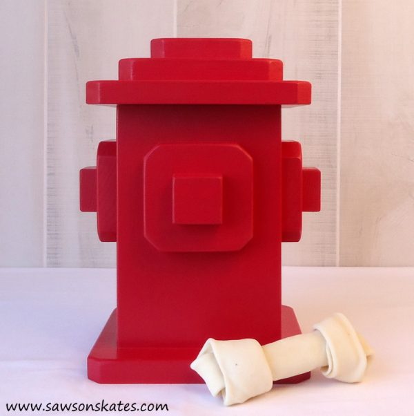 DIY Dog Treats Fire Hydrant Container