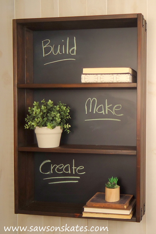 DIY Knockoff Chalkboard Shelf