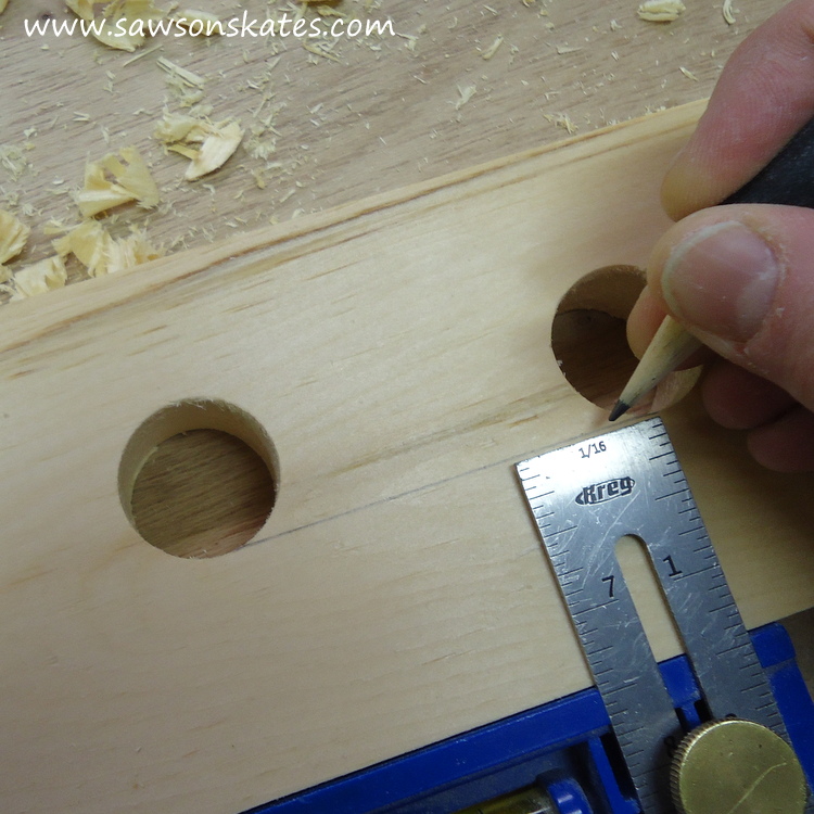 diy bar cart marking handles 2 - Saws on Skates