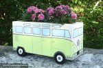 DIY Flower Power Painted Wood Bus Planter