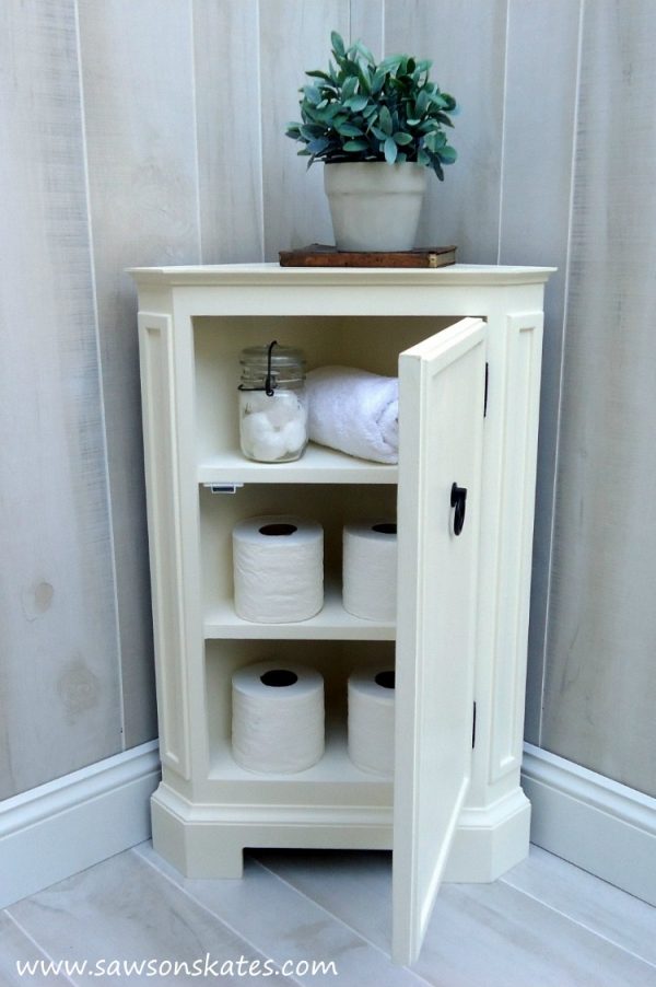 DIY Corner Cabinet Inspired by Catalog Retailer (Free Plans) | Saws on ...