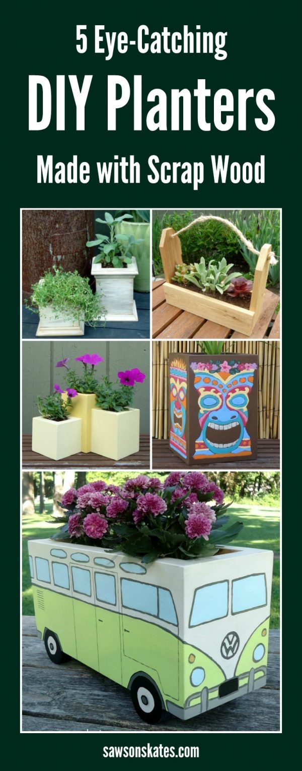 5 Eye-Catching DIY Planters Made with Scrap Wood
