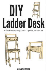 DIY Ladder Desk is a Work and Storage Space-Saver