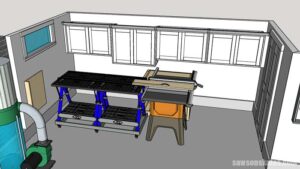 My 12x13 Small Woodshop Layout (Space-Saving Ideas) | Saws on Skates®