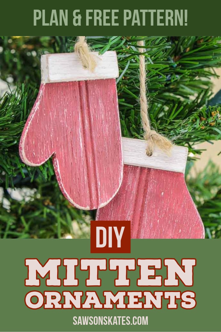 DIY Mitten Christmas Ornaments (No Sew) | Saws on Skates®