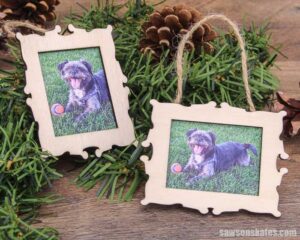 DIY Christmas Picture Frame Ornaments | Saws on Skates®