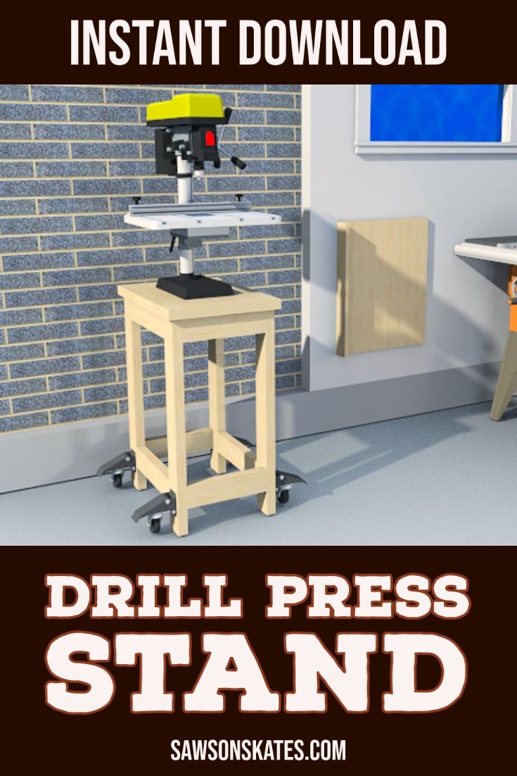 DIY Drill Press Stand (Easy, Sturdy + Functional) | Saws on Skates®