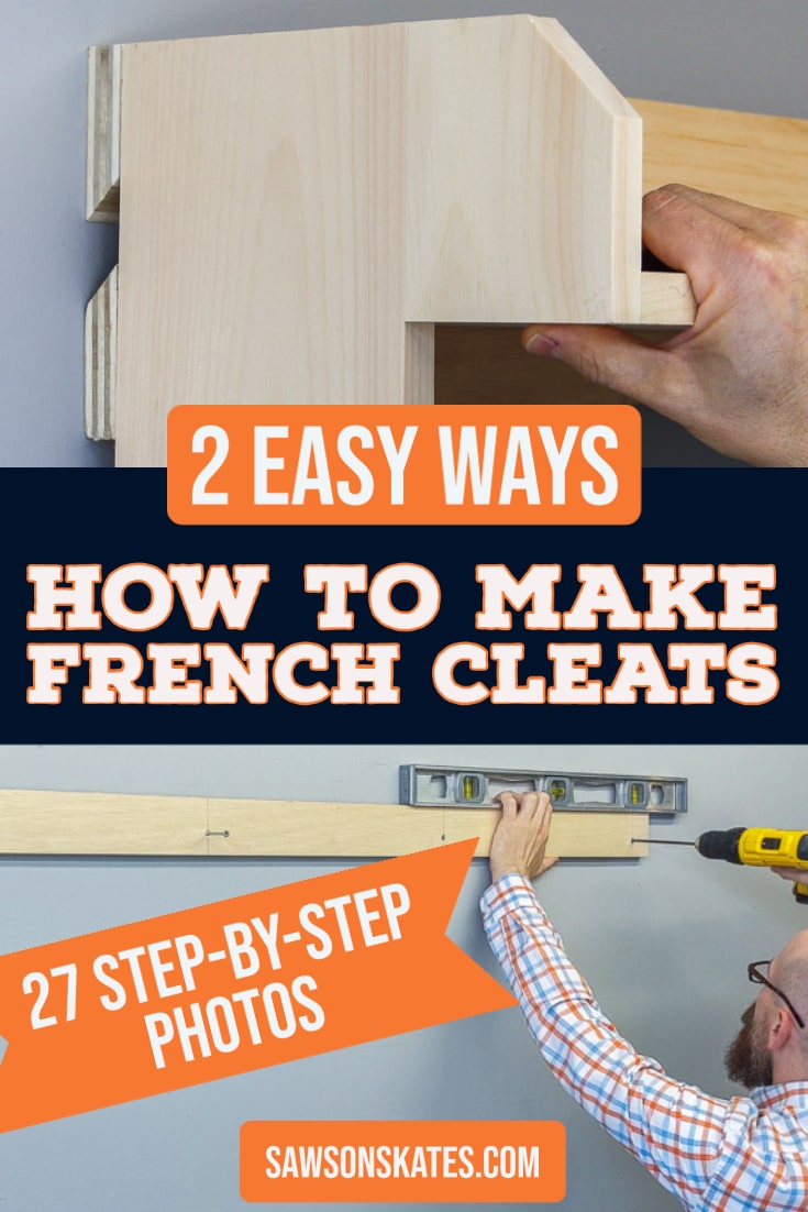 How to Make a French Cleat (2 Easy Ways) | Saws on Skates®