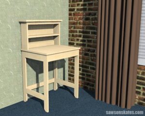 DIY Writing Desk With Storage (Easy & Functional) | Saws on Skates®