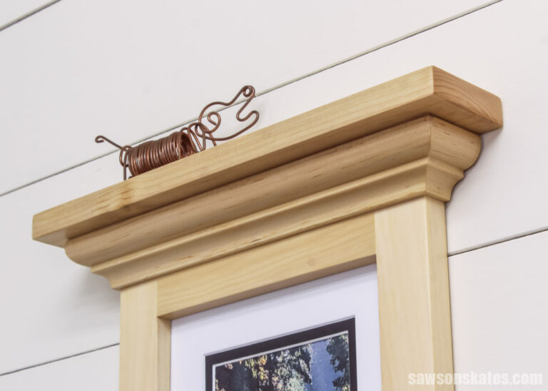 DIY Picture Frame with Shelf (4 Easy Steps) | Saws on Skates®