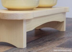 Easy DIY Dog Bowl Stand (Bone-Shaped!) | Saws on Skates®