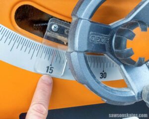 adjusting-table-saw-angle-1 - Saws on Skates