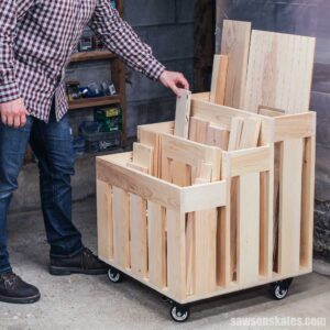 DIY Small Lumber Cart (With Wheels) | Saws on Skates®