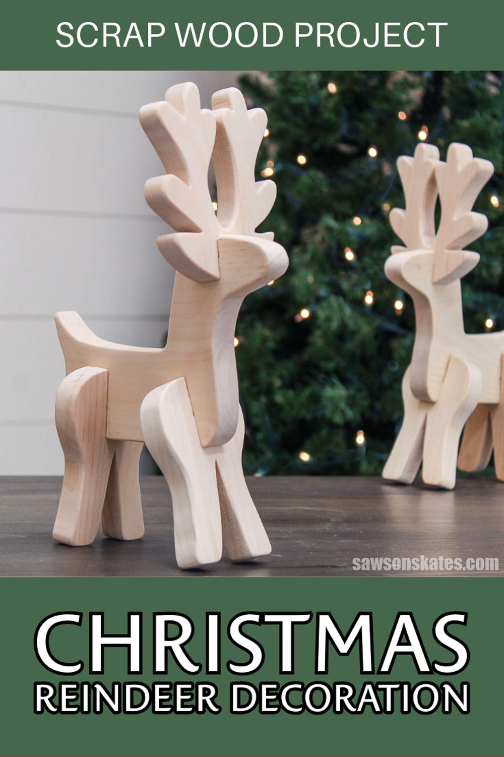DIY Tabletop Reindeer (Easy Scrap Wood Project) | Saws on Skates®