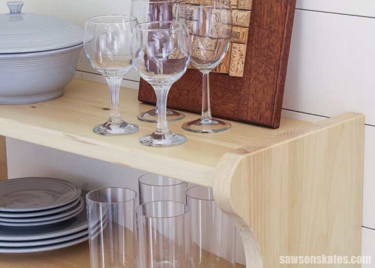 DIY Wall-Mounted Kitchen Shelves | Saws on Skates®