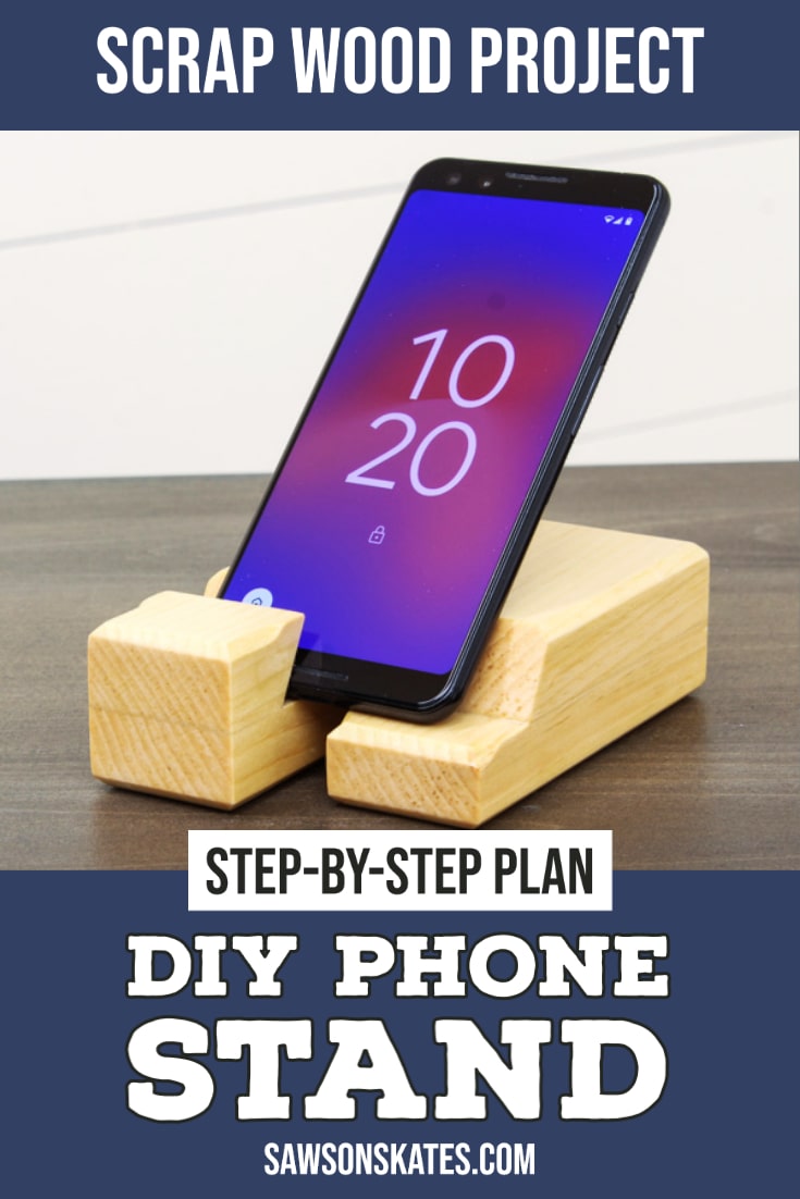 DIY Wooden Phone Stand (Easy, Functional & Cheap) | Saws on Skates®