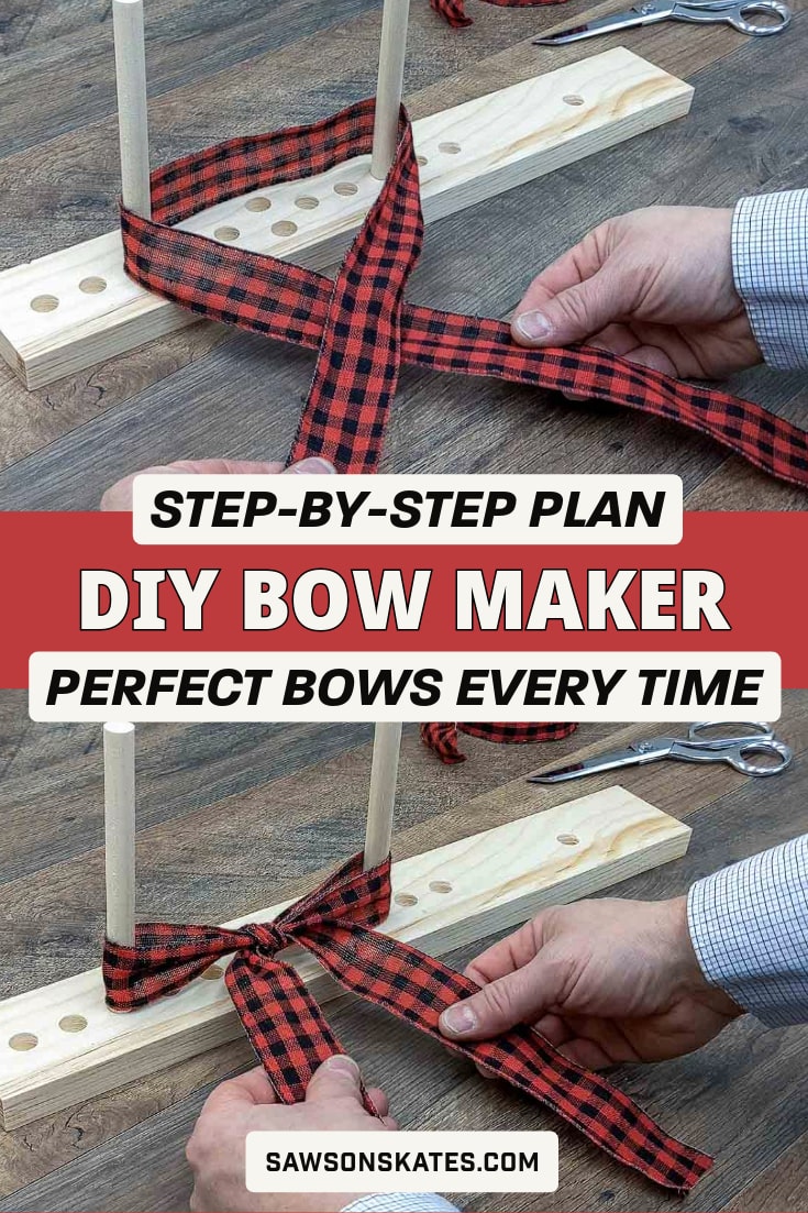 DIY Wooden Dowel Bow Maker (Perfect Bows Every Time) | Saws on Skates®
