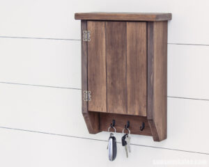 DIY Wall-Mounted Key Cabinet (Simple and Rustic) | Saws on Skates®