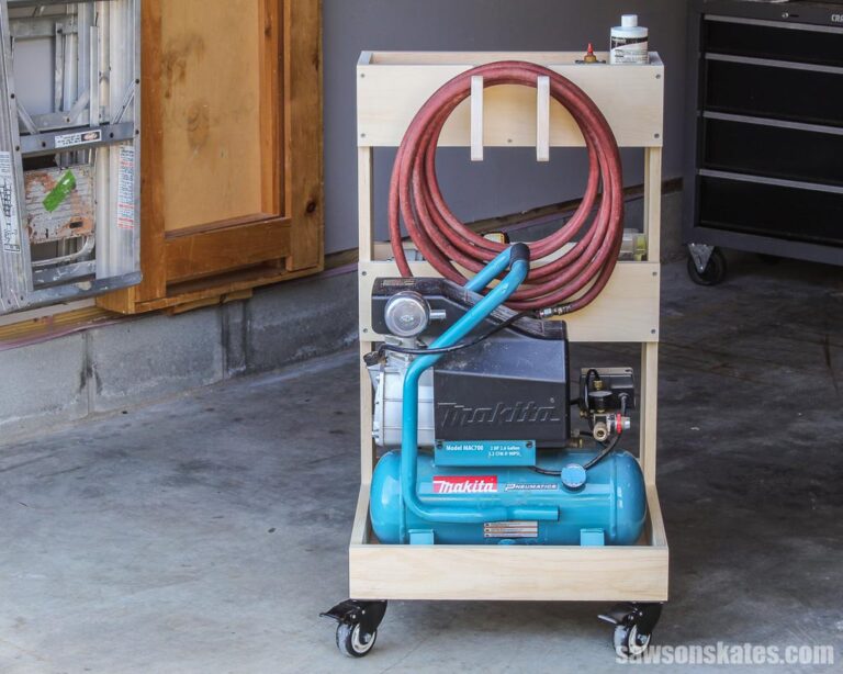 Easy DIY Air Compressor Cart (With Storage)