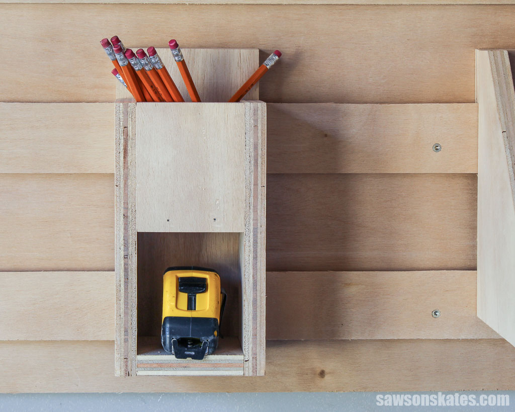 DIY French Cleat Pencil & Tape Measure Holder | Saws on Skates®