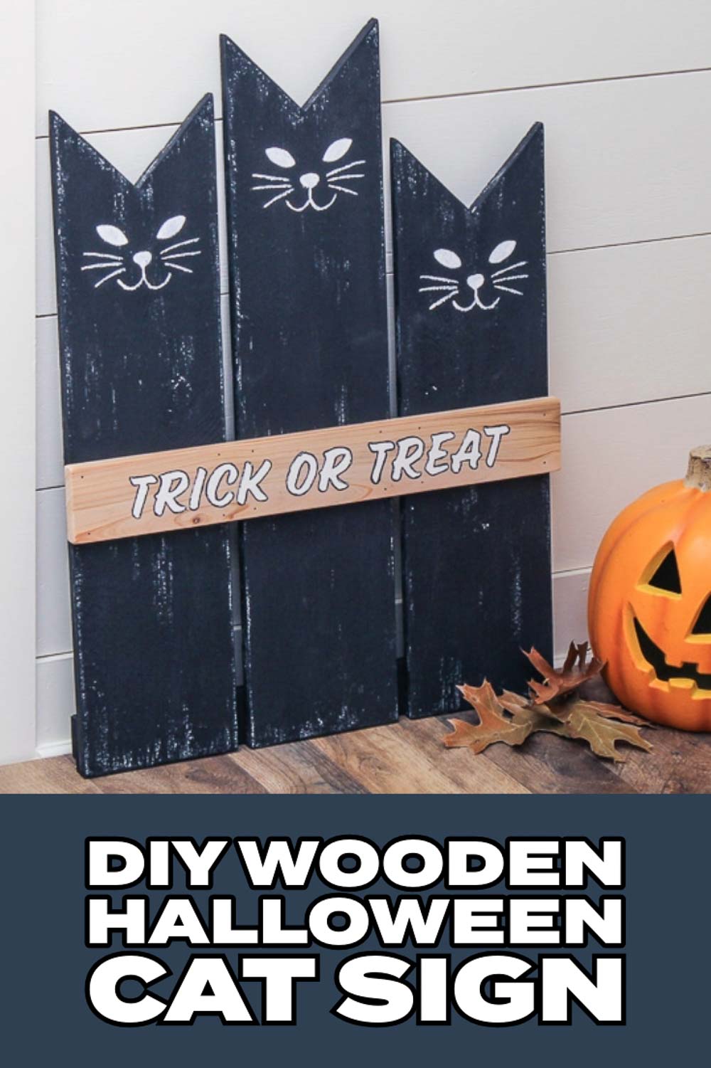DIY Black Cat Halloween Sign | Saws on Skates®