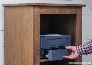 DIY Primitive-Style Printer Cabinet | Saws on Skates®