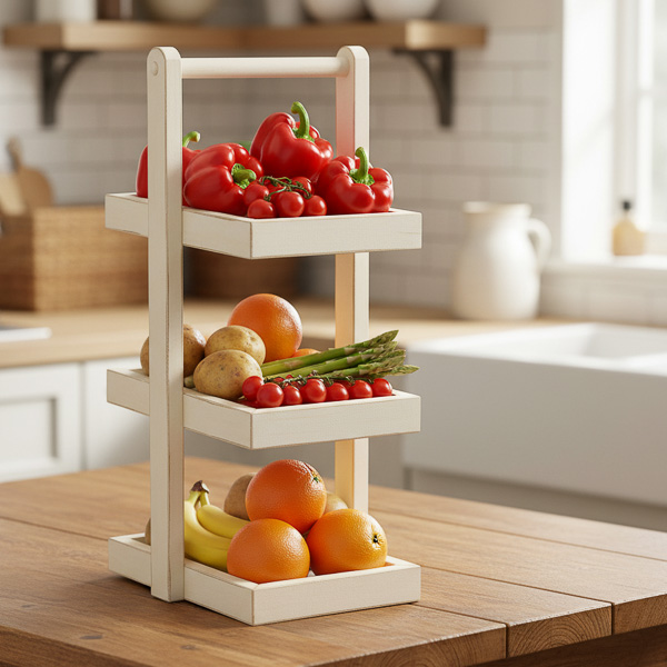 DIY Wooden 3-Tier Stand With Handle | Saws on Skates®