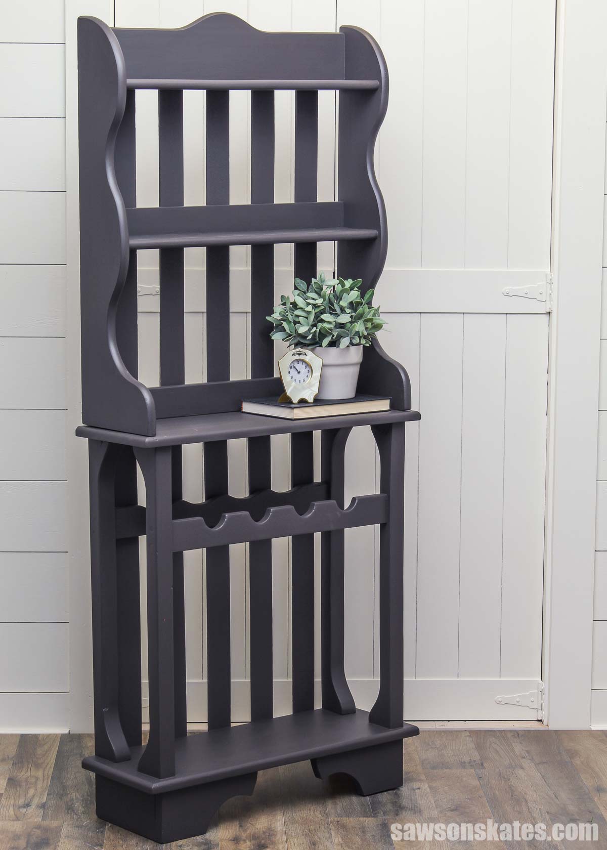 DIY Farmhouse-Style Baker’s Rack (Makeover & Plans) | Saws on Skates®