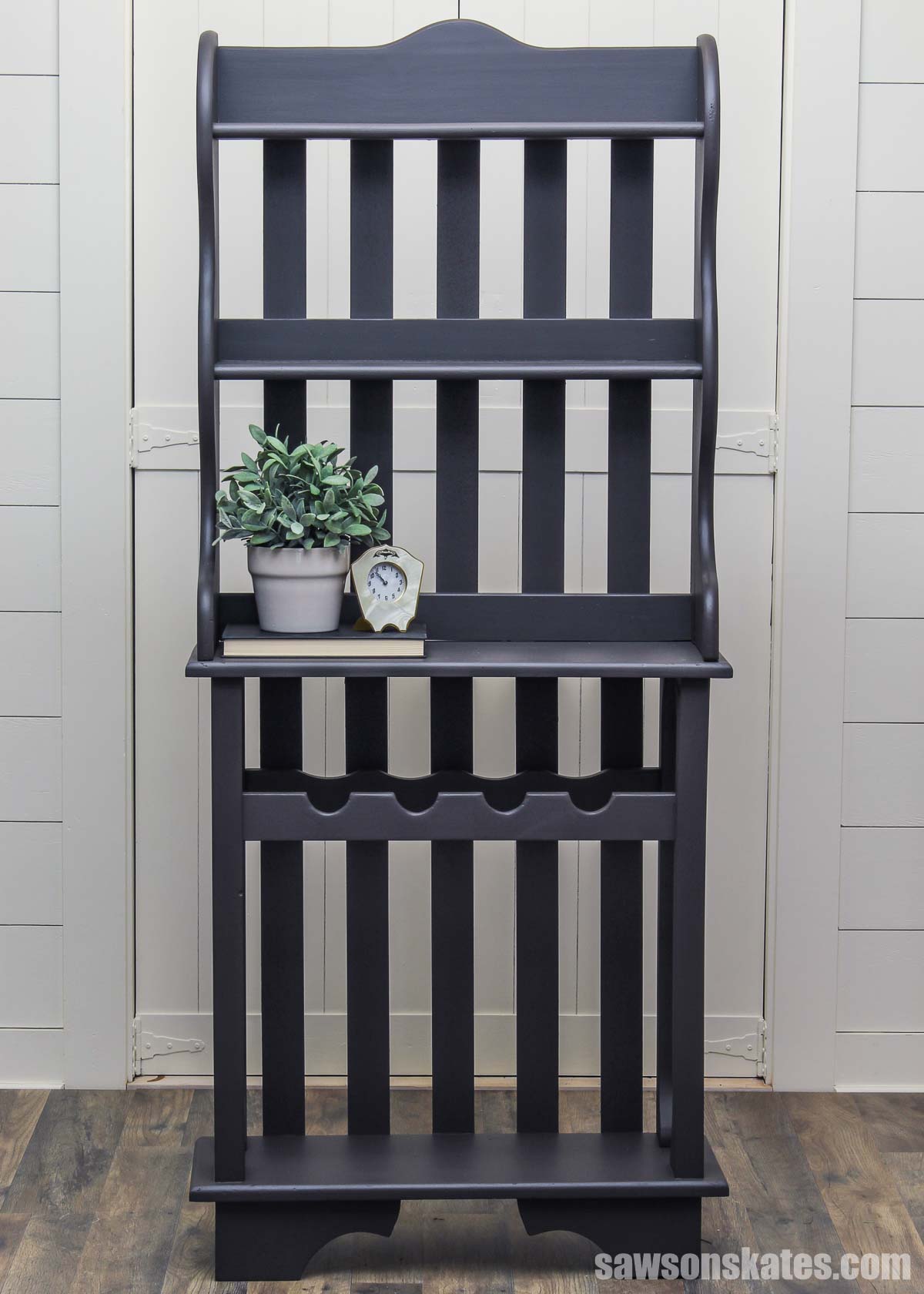 DIY Farmhouse-Style Baker’s Rack (Makeover & Plans) | Saws on Skates®