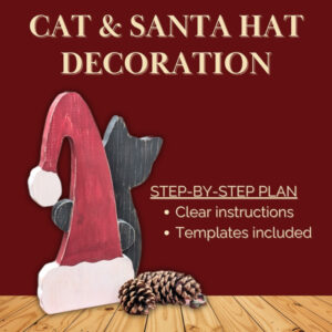 DIY Cat and Santa Hat Christmas Decoration | Saws on Skates®