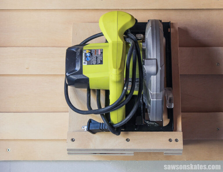 DIY French Cleat Circular Saw Holder | Saws on Skates®