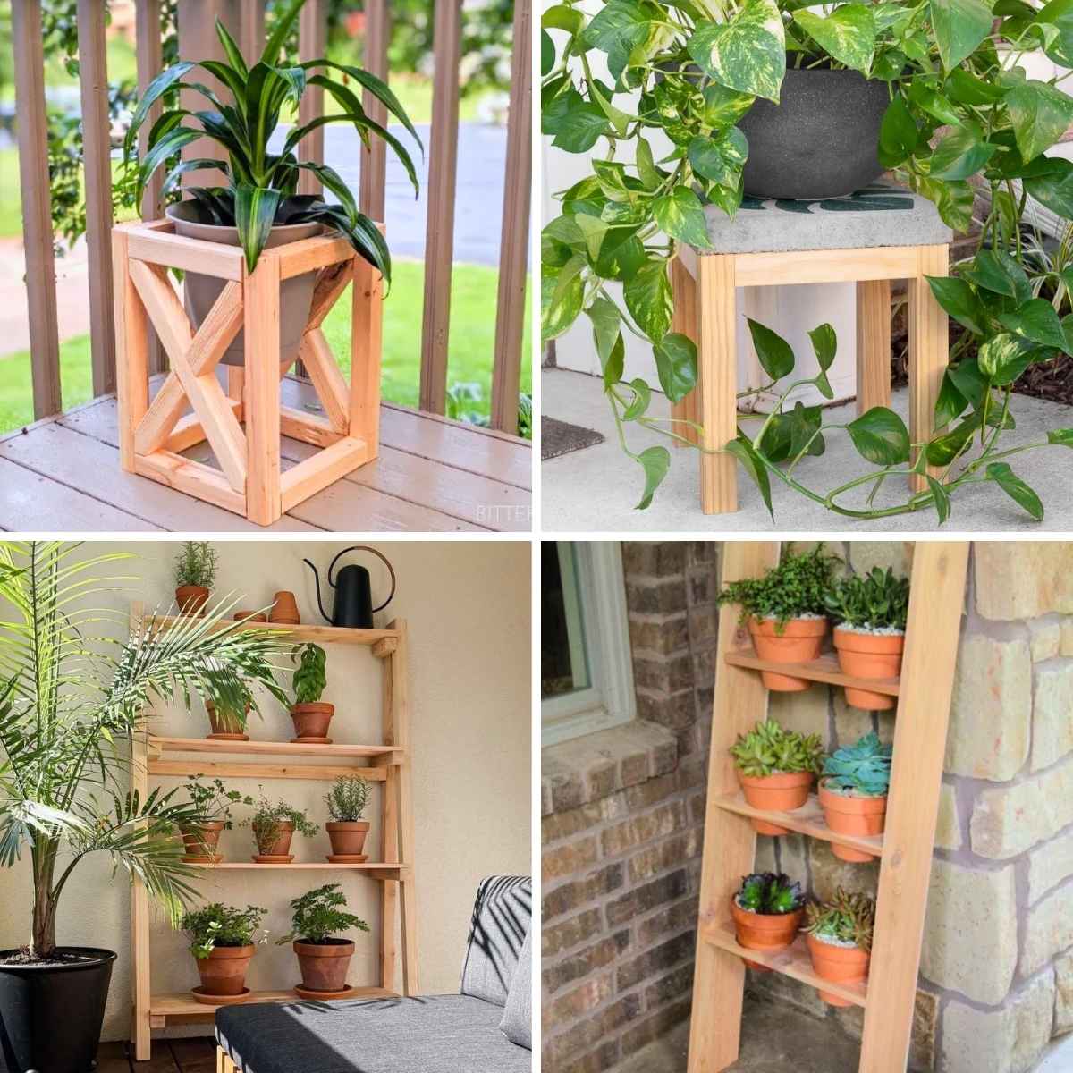 29 DIY Plant Stand Ideas for Your Porch, Patio, and Garden