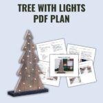 DIY Rustic Wooden Christmas Tree with Lights | Saws on Skates®