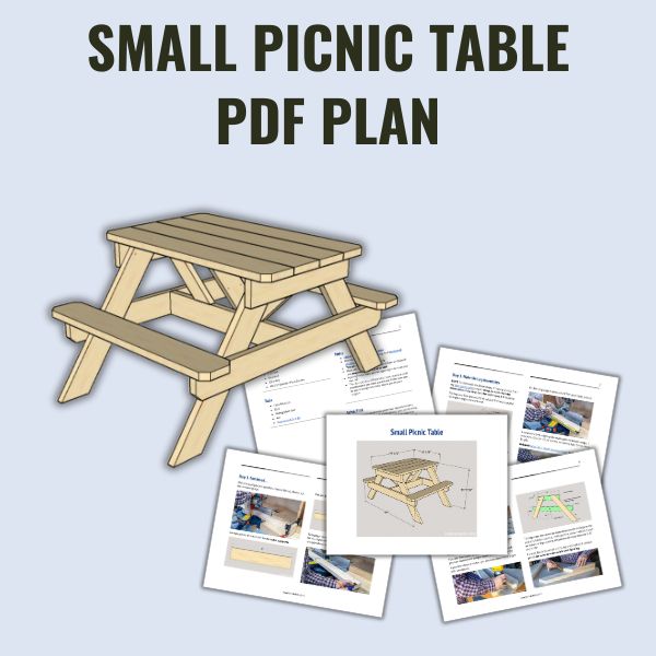DIY Small Picnic Table Plans (4ft, 5ft & 6ft Sizes) | Saws on Skates®
