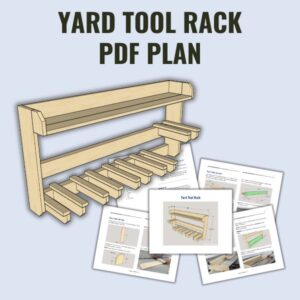 DIY Yard Tool Rack (Wall-Mounted for Garage + Shed) | Saws on Skates®